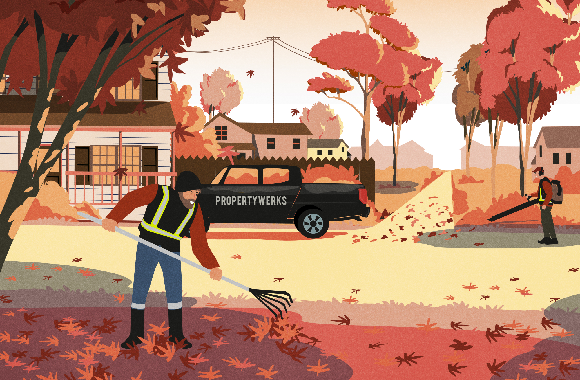 Fall Yard Clean Up Calgary | Power Raking | Lawn Aeration | PROPERTYWERKS